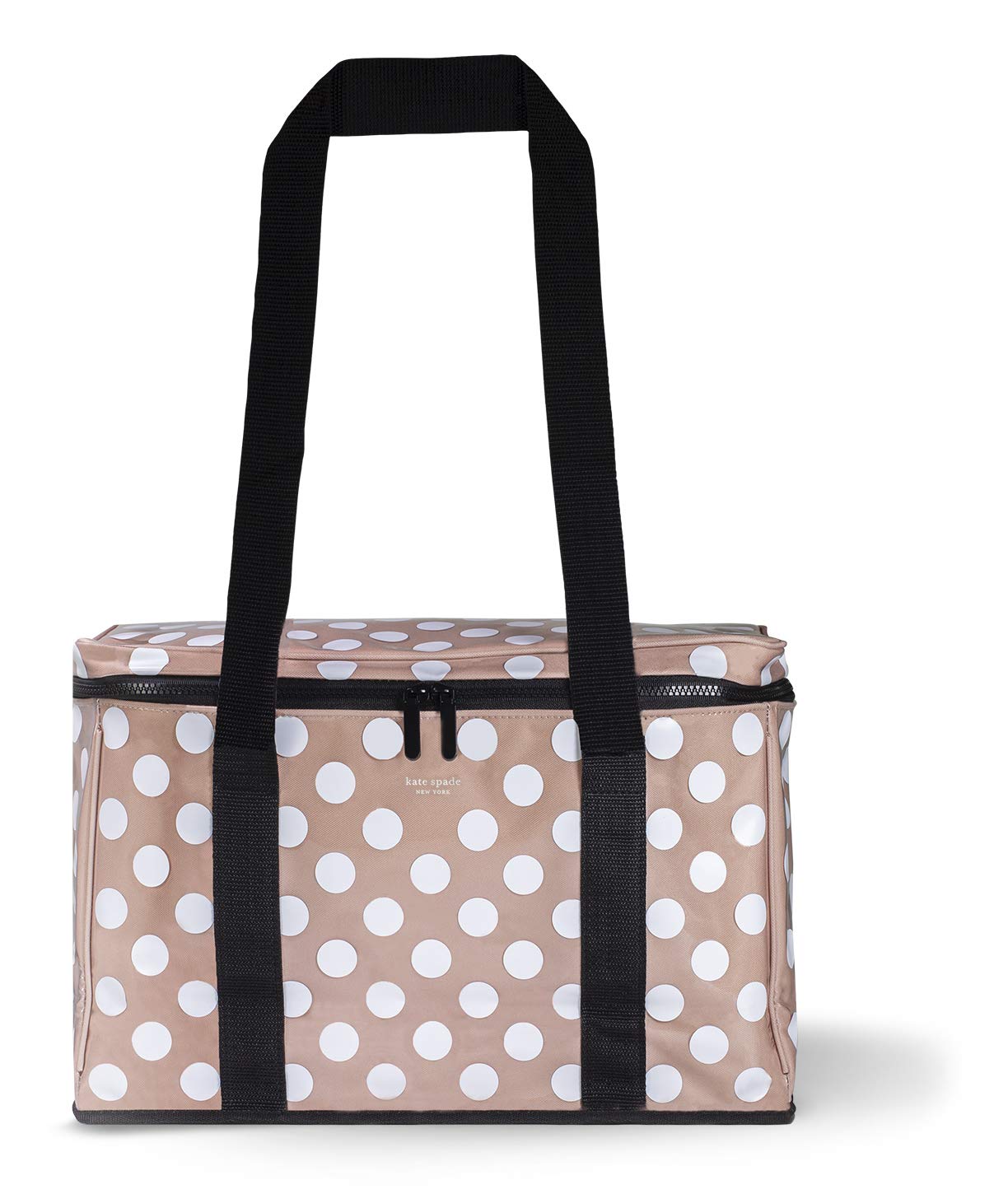 Kate Spade New York Large Capacity Insulated Cooler Bag, Soft Sided Portable Beach Cooler Tote for Women, Jumbo Dot