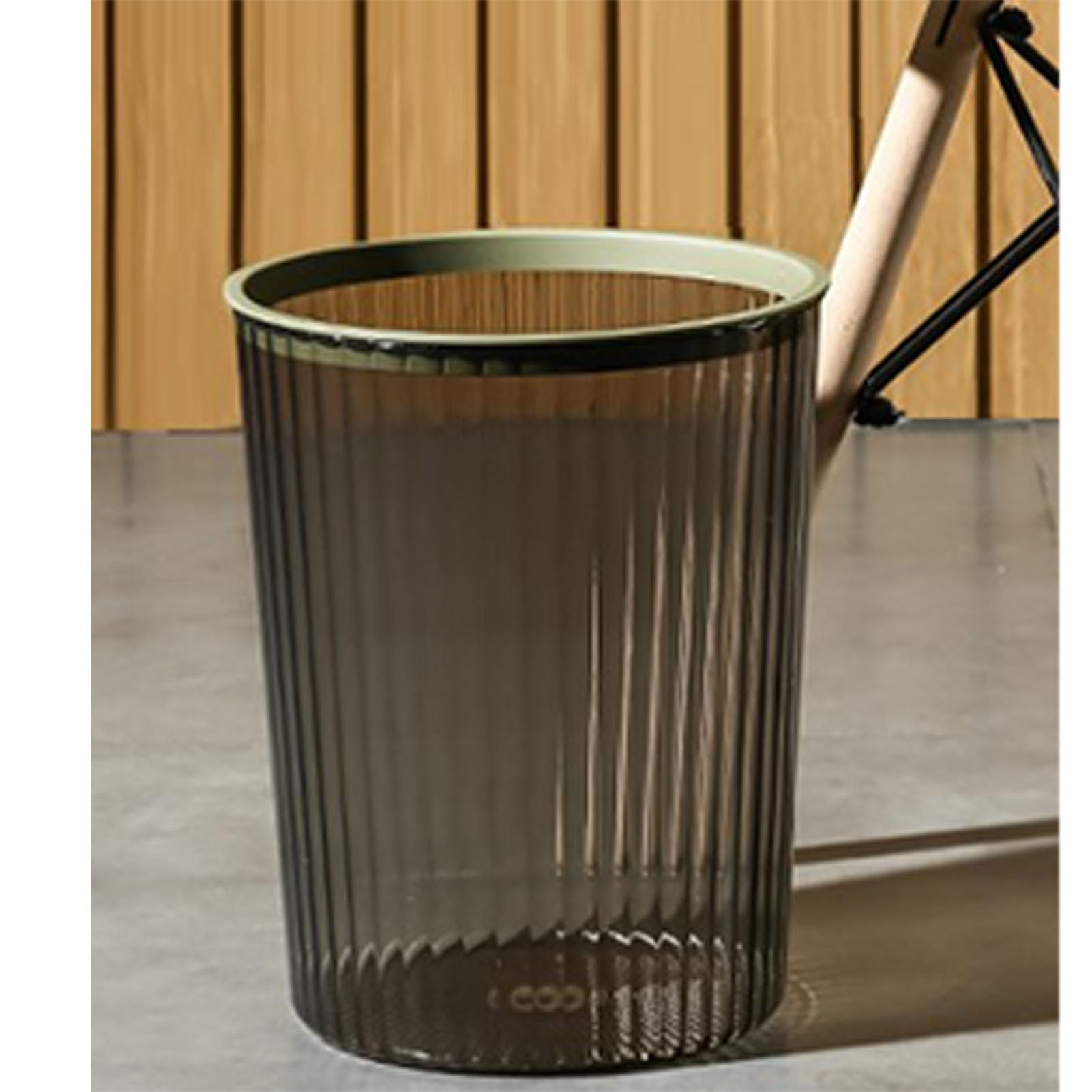 VIVIDPLOT Large Capacity Green PET Trash Can for Kitchen Office Pressure Design (Green)