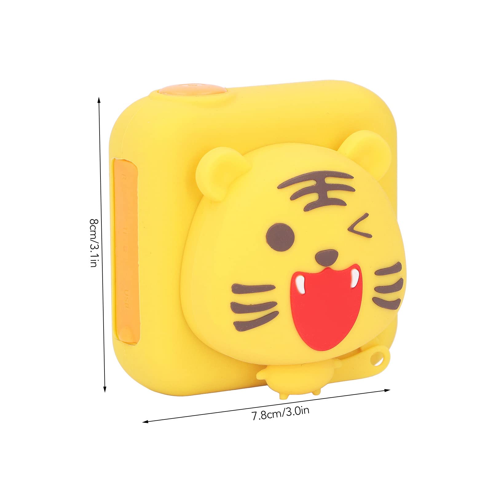 Kid Camera Digital, Childrens Camera Multi Function 32GB Memory Card Yellow Tiger 720P Video Resolution for Christmas for Home for Boys for Outdoor
