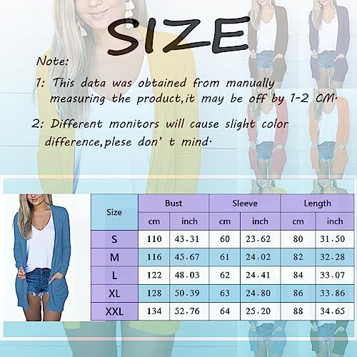 JMMSlmax Lightweight Fashion Summer Cardigan for Women Open Front Spring Fall Long Sleeve Casual Loose Cardigan Outerwear