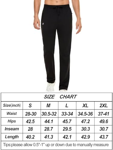 Pdbokew Men's Running Pants Athletic Pants with Zipper Pockets Red