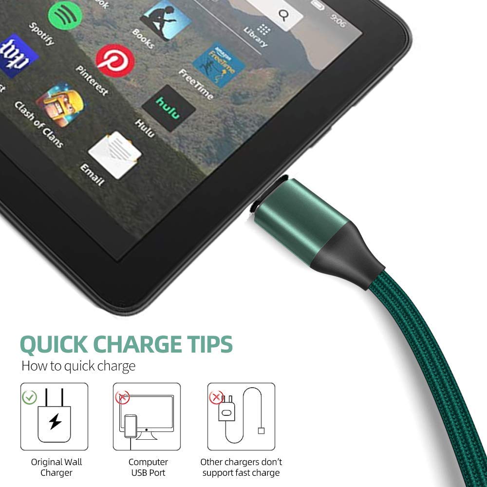 SISSFO Fire 10 USB C 3A Fast Charger 10Ft Extra Long Cord for Charging All-New Fire HD 10 Tablet,Fire HD 10-11th Generation 2021 Release Fire HD10 Plus,Kids Rro