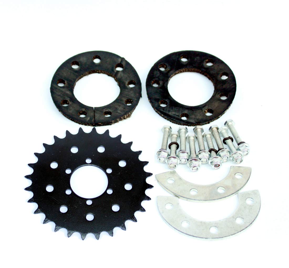 L-faster Bike Spoke Wheel Chainwheel 28T Bicycle Sprocket for Spokes Mount Electric Bike Left Drive Kit Replacement Parts Spokes Gear Set (kit 4)