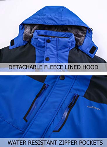 MAGCOMSEN Mens Winter Coats Waterproof Jackets for Men Fleece Jacket Men Warm Ski Jacket Men Snow Jacket Men Snowboarding Jackets Hunting Jackets Raincoats