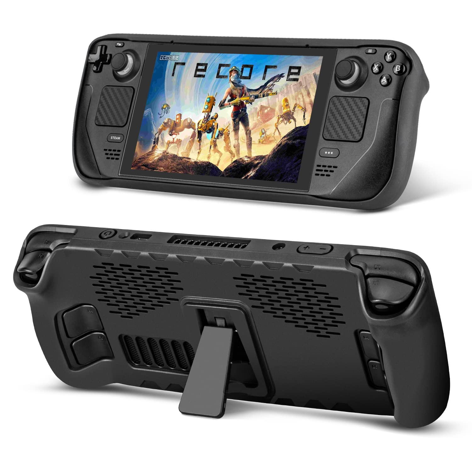 OwlTree Kickstand Protective Case for Steam Deck OLED, TPU Durable Shockproof Anti-Collision Protector for Steam Deck Cover with Stand Accessories Compatible with Steam Deck OLED 2023