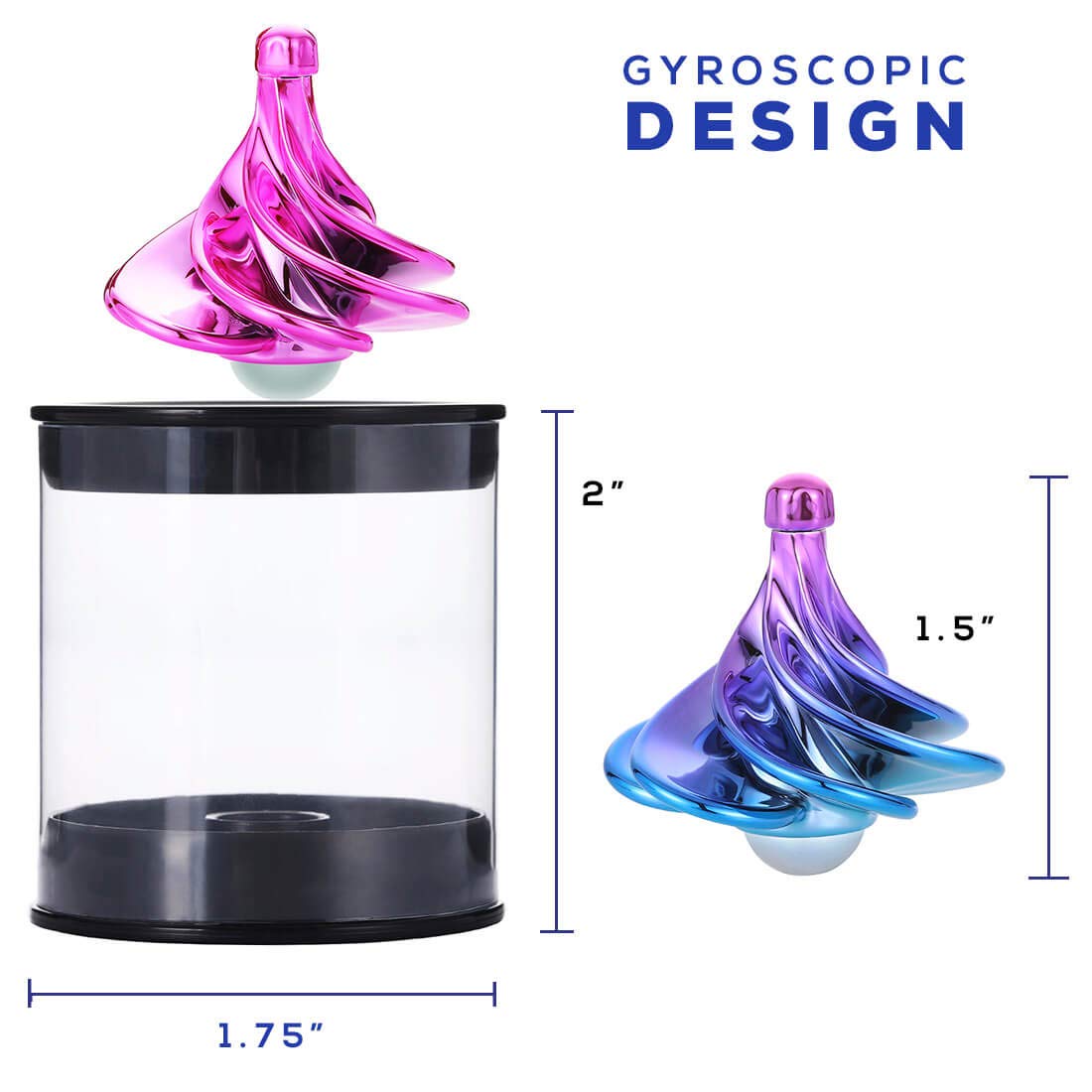 KIDDO KOO Tornado Spinning Tops - New Spinning top for Kids and Adults. A Great Decompression Toy forhome or The Office. Spins with Wind! Our Gyro Tops can Forever Spin
