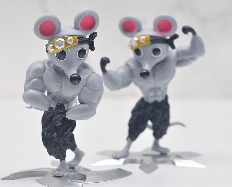 Nmomoytu Muscle Mouse Action Figure Muscle Rat of Uzui Tengen Collection Model Gifts 8cm