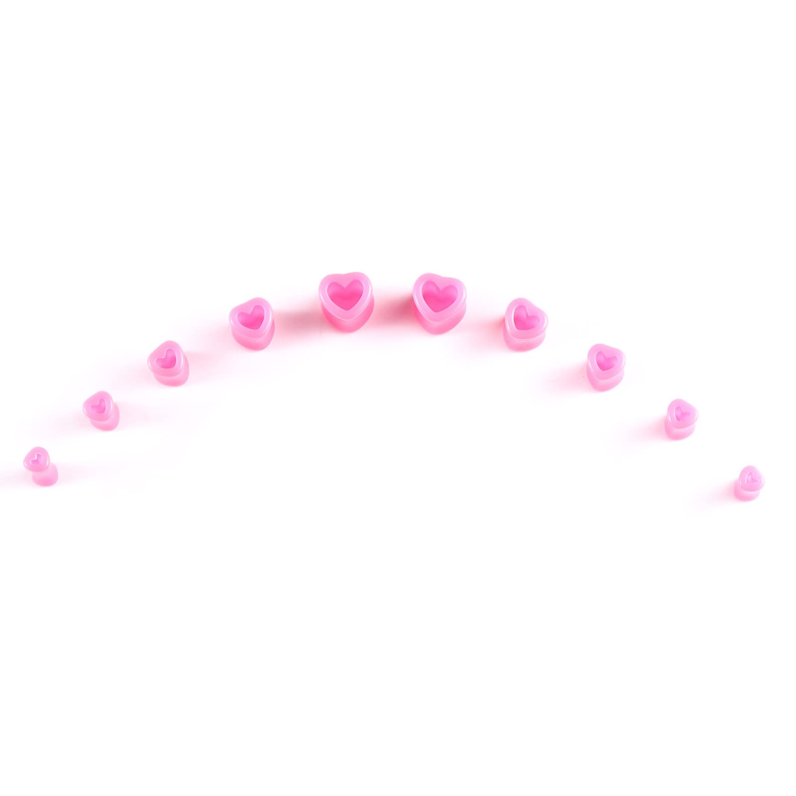 Memsion Ear Stretching Kit Gauges for Ears 46 Pieces 14G-00G Ear Gauges Expander Set Acrylic Ear Tapers and Plugs Body Earring Piercing Kits Pink color