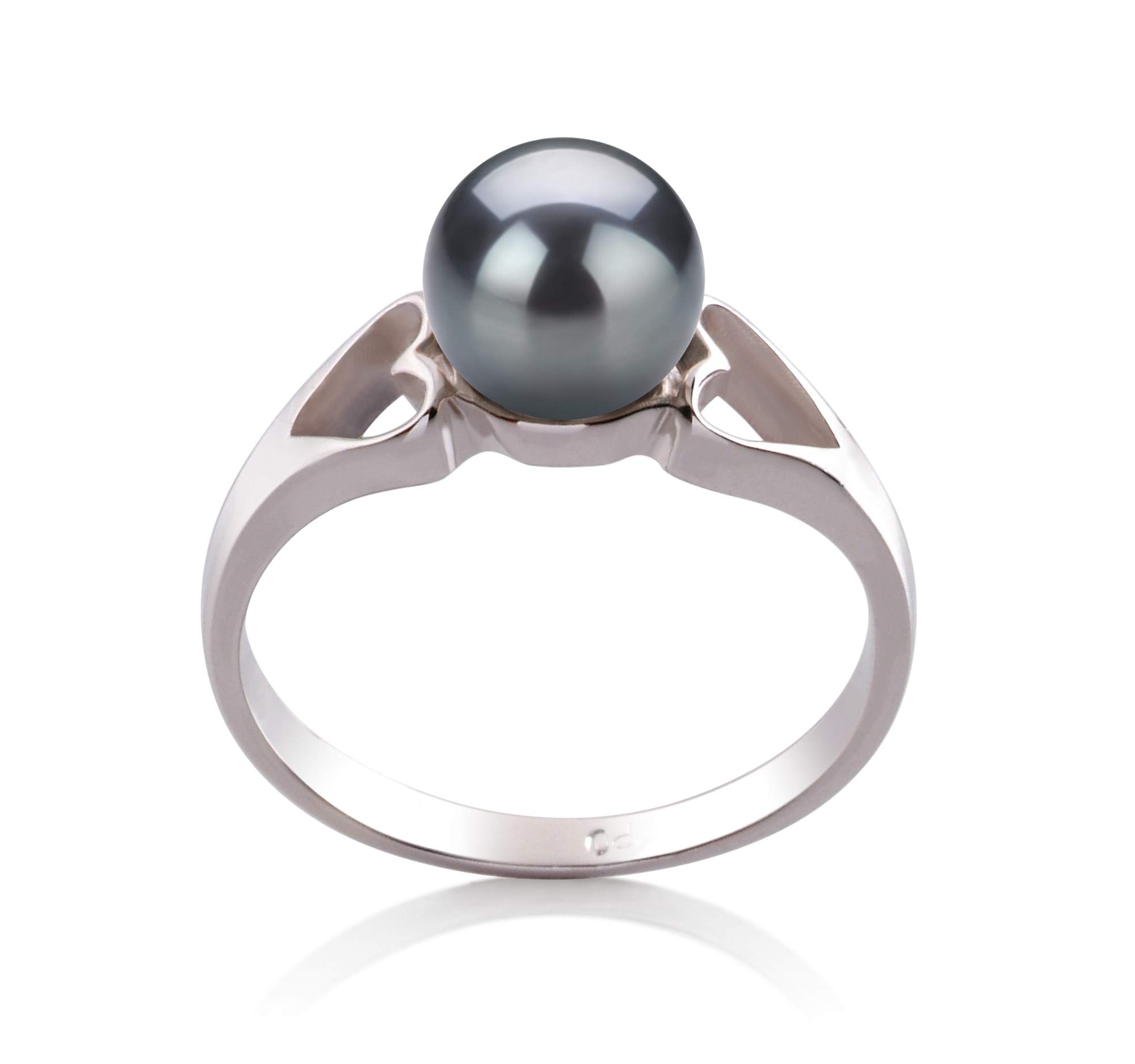 Jessica Black 6-7mm AA Quality Freshwater 925 Sterling Silver Cultured Pearl Ring For Women - Size-8