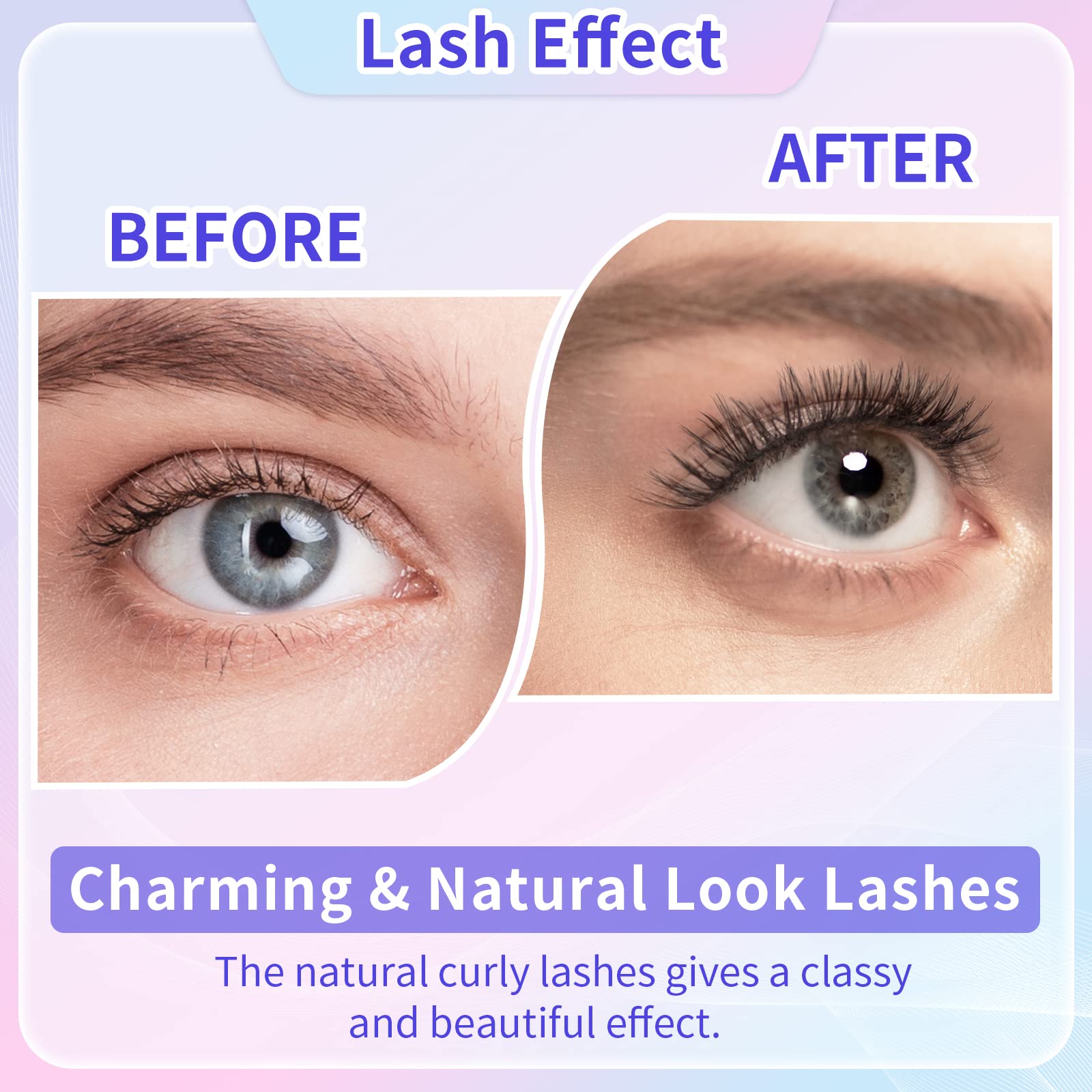 Magnetic Eyelashes Kit, Lashes Natural Look, Reusable False Eyelashes, Magnetic Eyelashes with Eyeliner, 2 Magnetic Eyeliners & Tweezers