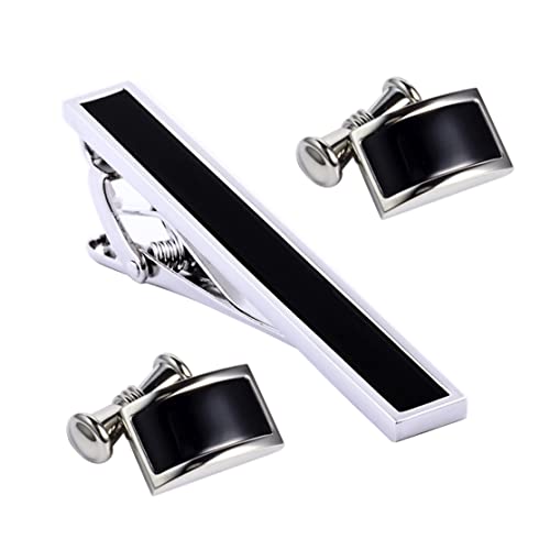 Men's Cufflinks Classic French Cuff Studs Quality Cufflinks Tie Clip Set Fashion Button Business Shirt Cuff Stud Clips (with Gift Box)