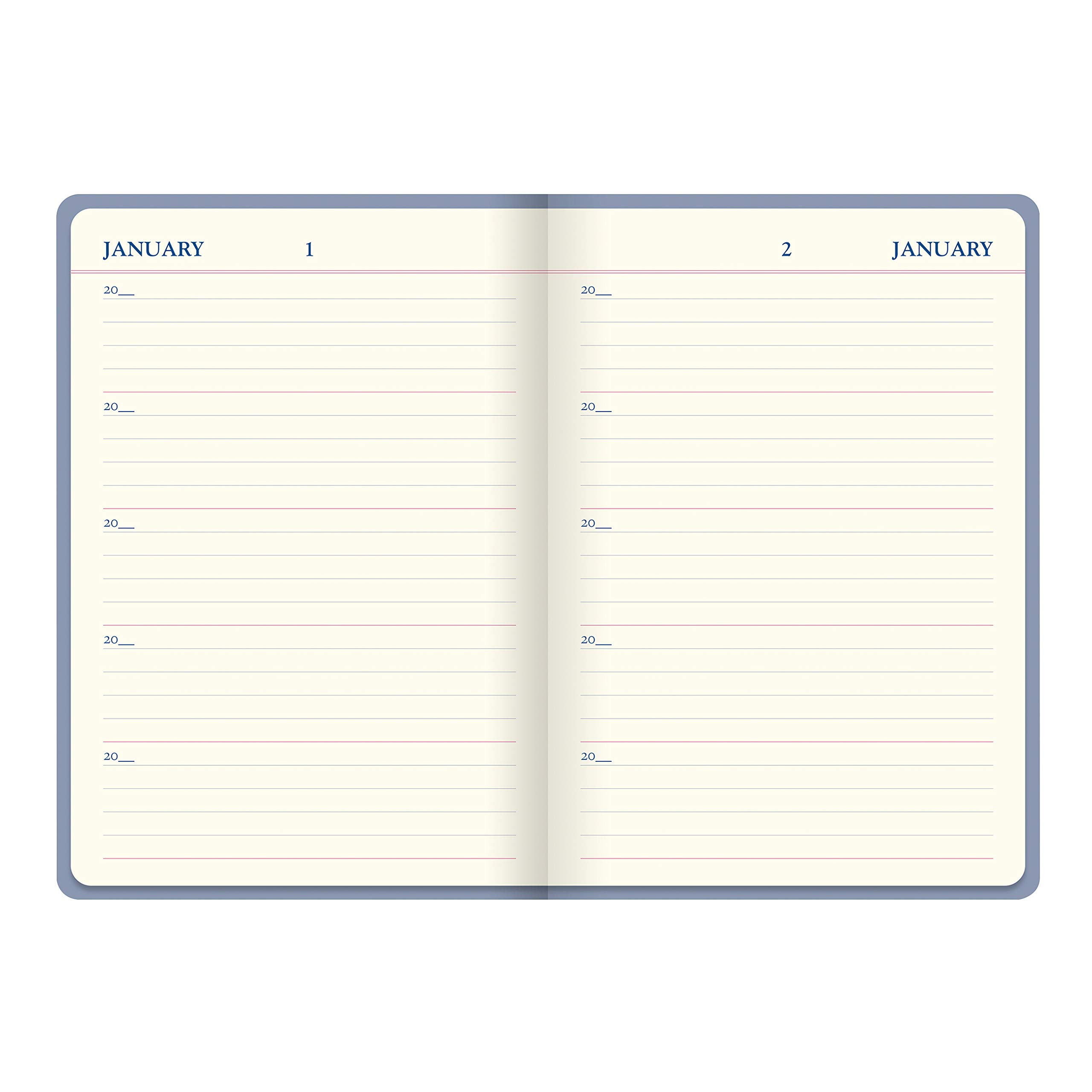 Letts Icon A5 5 Year Diary, Cream Paper, 384 Pages, 8.25 x 5.75 x 0.75 Inches, Blue (B090025)