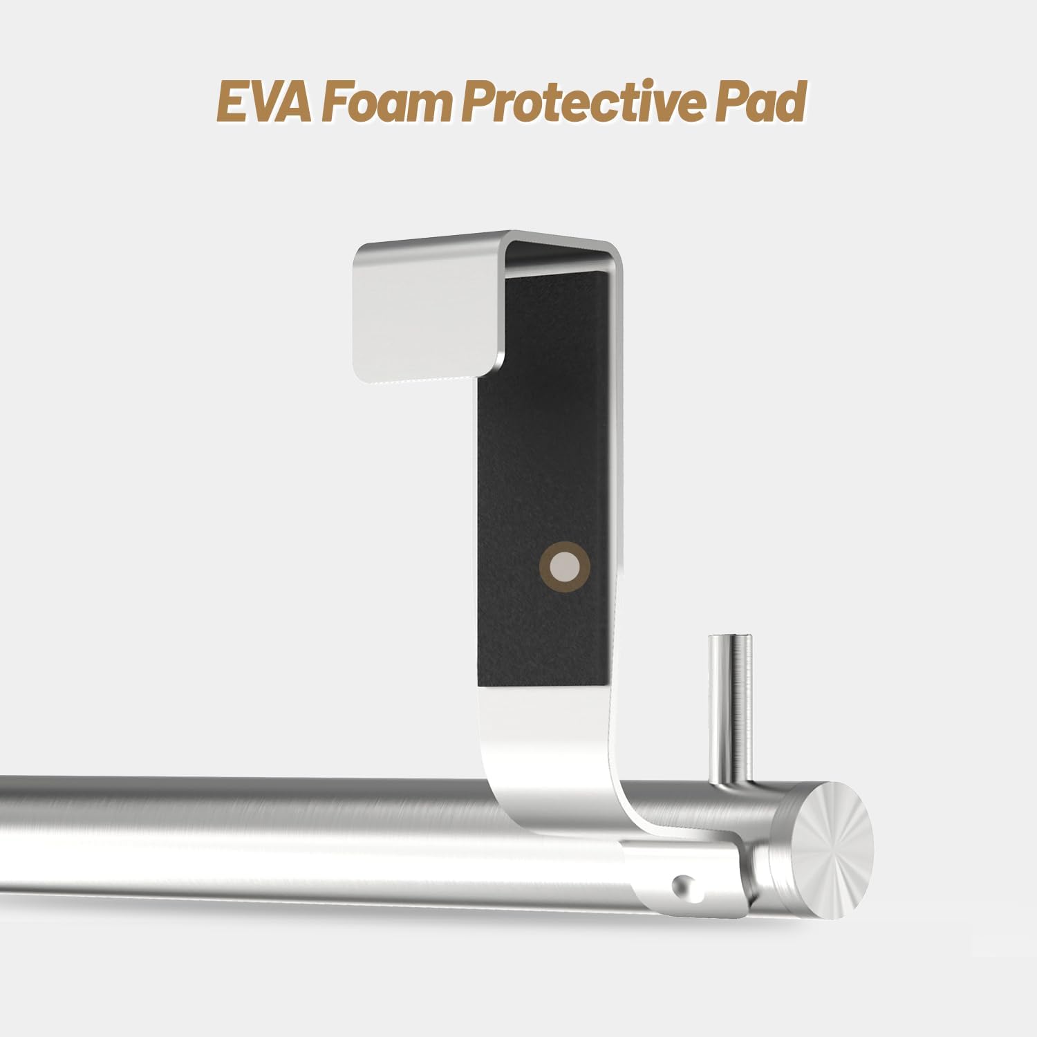 VEHHE Kitchen Towel Holder - 2pcs Over Cabinet Door Hand Dish Towel Bar Rack Holders with 2 Hooks& VEHHE Kitchen Towel Holder, Retractable Kitchen Towel Rack, Hooks Adjustable to Door Thickness.