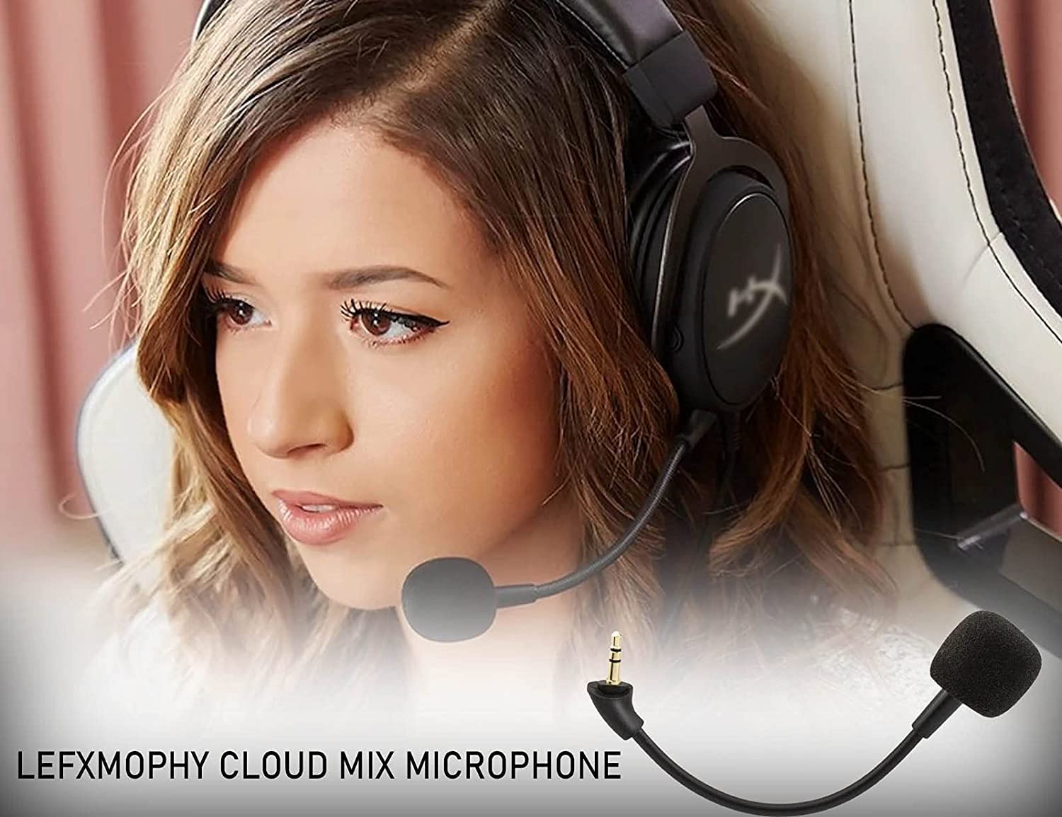 LEFXMOPHY Cloud Mix Mic Replacement for HyperX Cloud Mix Stereo Gaming Headset Detachable Noise-cancellation Boom Game Microphone 3.5mm