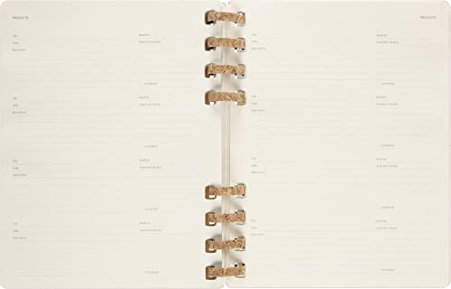 Moleskine Spiral 12 Month 2023 Academic Year Planner, Hard Cover, XL (7.5" x 9.75"), Oyster