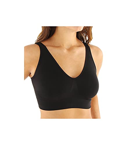 JUST MY SIZE womens Pure Comfort Plus Size Mj1263 Bras, Black, 4X-Large US
