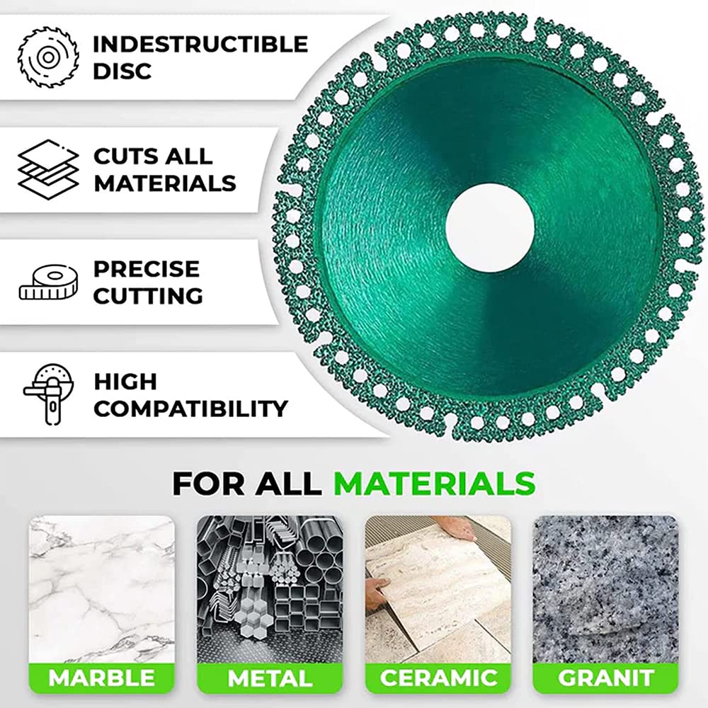 Indestructible Disc for Grinder, Indestructible Cutting Disc, Indestructible Disc for Angle Grinder, 4" x 1/25" x 4/5β Cut Off Wheels, Indestructible Disc 2.0 - Cut Everything in Seconds (5 Pack)