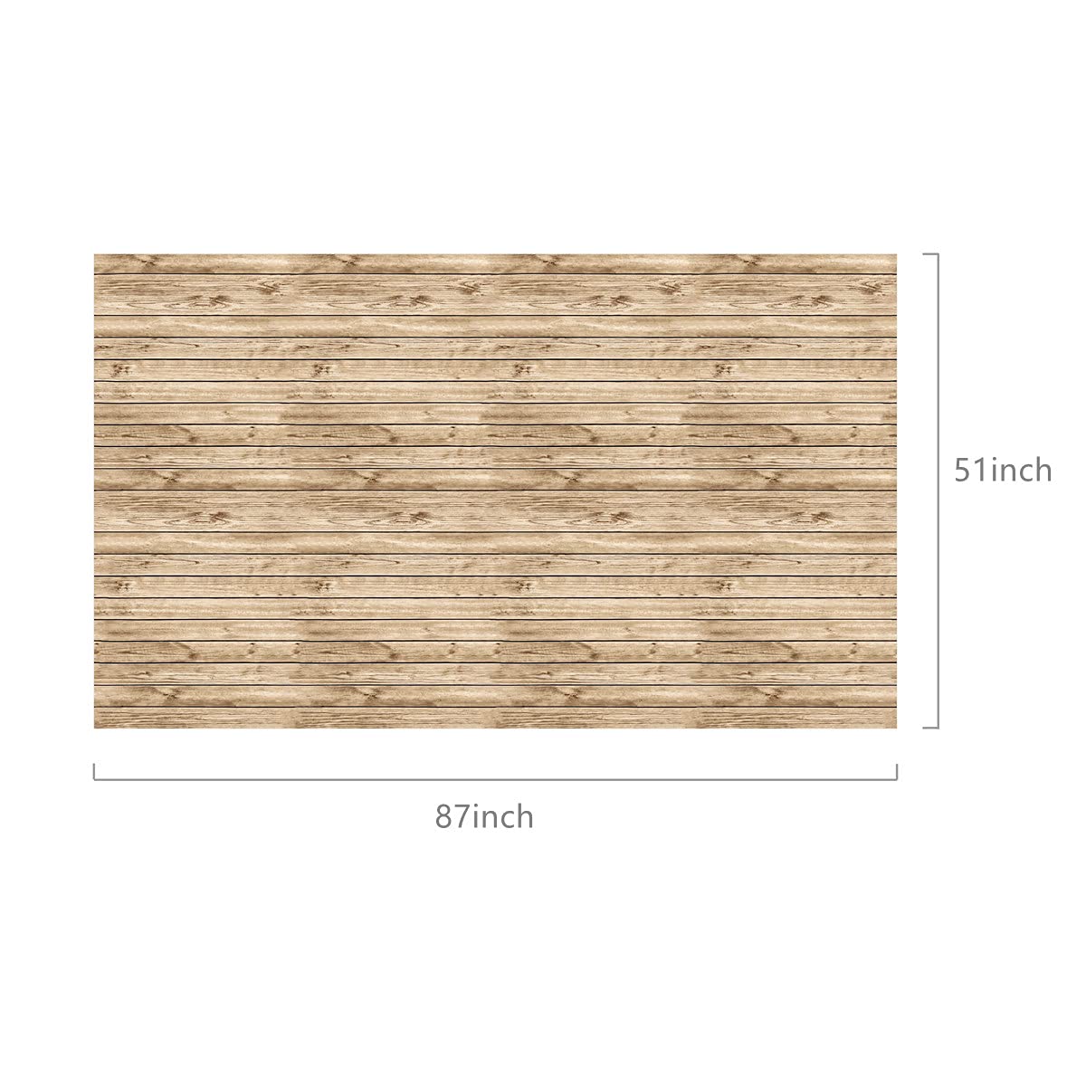 KYMY 3 Pcs Wood Grain Plastic Tablecloths with 51X87 inch,Disposable Plastic Wooden Print Tablecovers,Rectangular Table Covers for Kitchen Dining Room,Picnic,BBQ Party Decoration (51X87 inch)