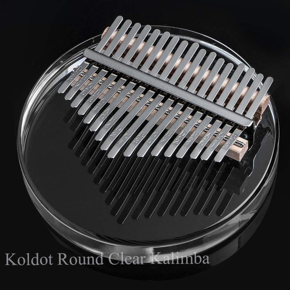 Koldot Kalimba Thumb Piano 17 Key Solid Finger Piano Clear Body Cute Crystal Acrylic Kalimba With Hard Case Gifts for Kids Adult Beginners with Tuning Hammer