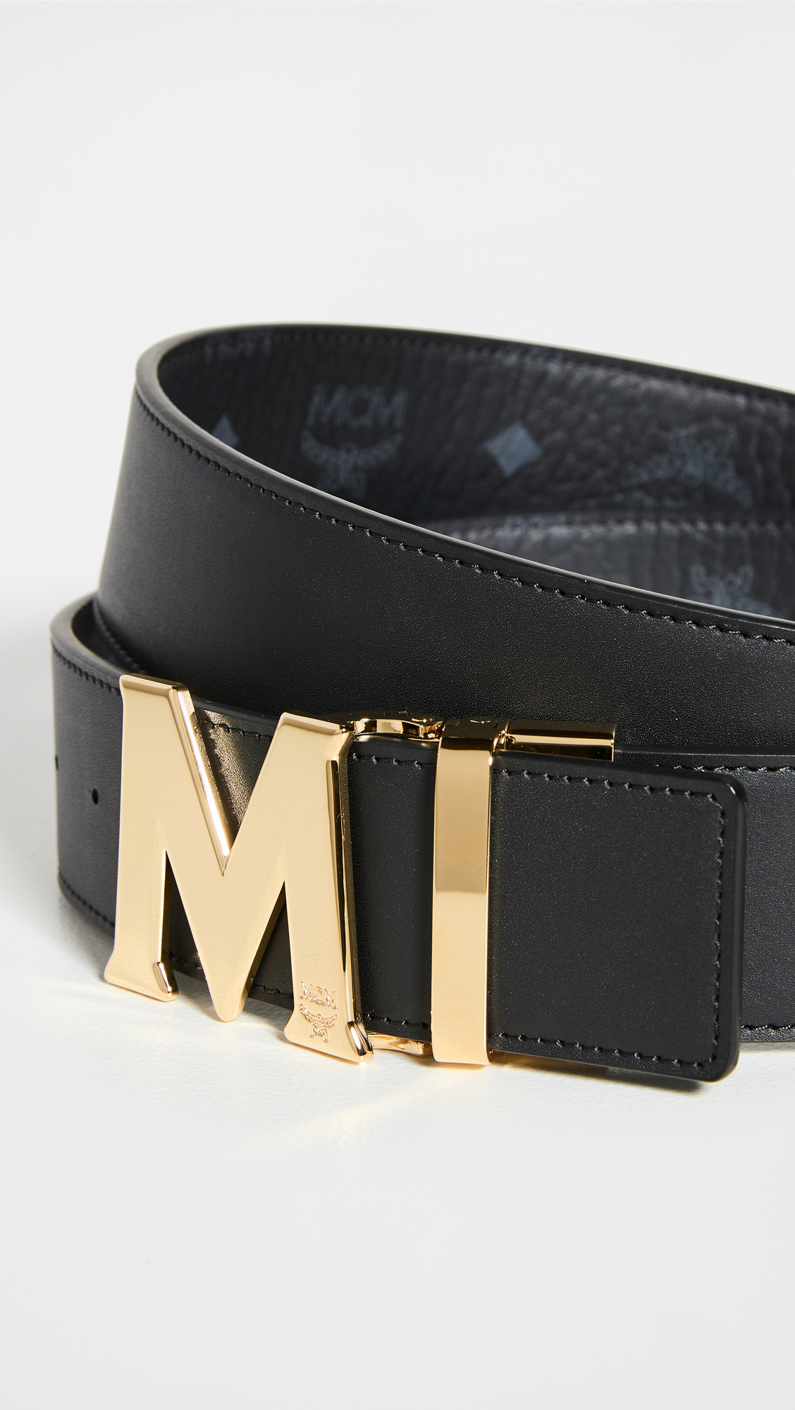 MCM Men's Claus Reversible Belt, Black, One Size