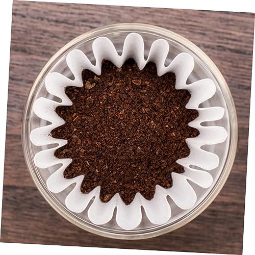 VOSAREA 100 Sheets American Coffee Filter Paper Loose Tea Strainer Cup Unbleached Coffee Filter Wavy Surface Filter Bowl Espresso Tools Coffee Filters Basket Cone Coffee Filter Drink White