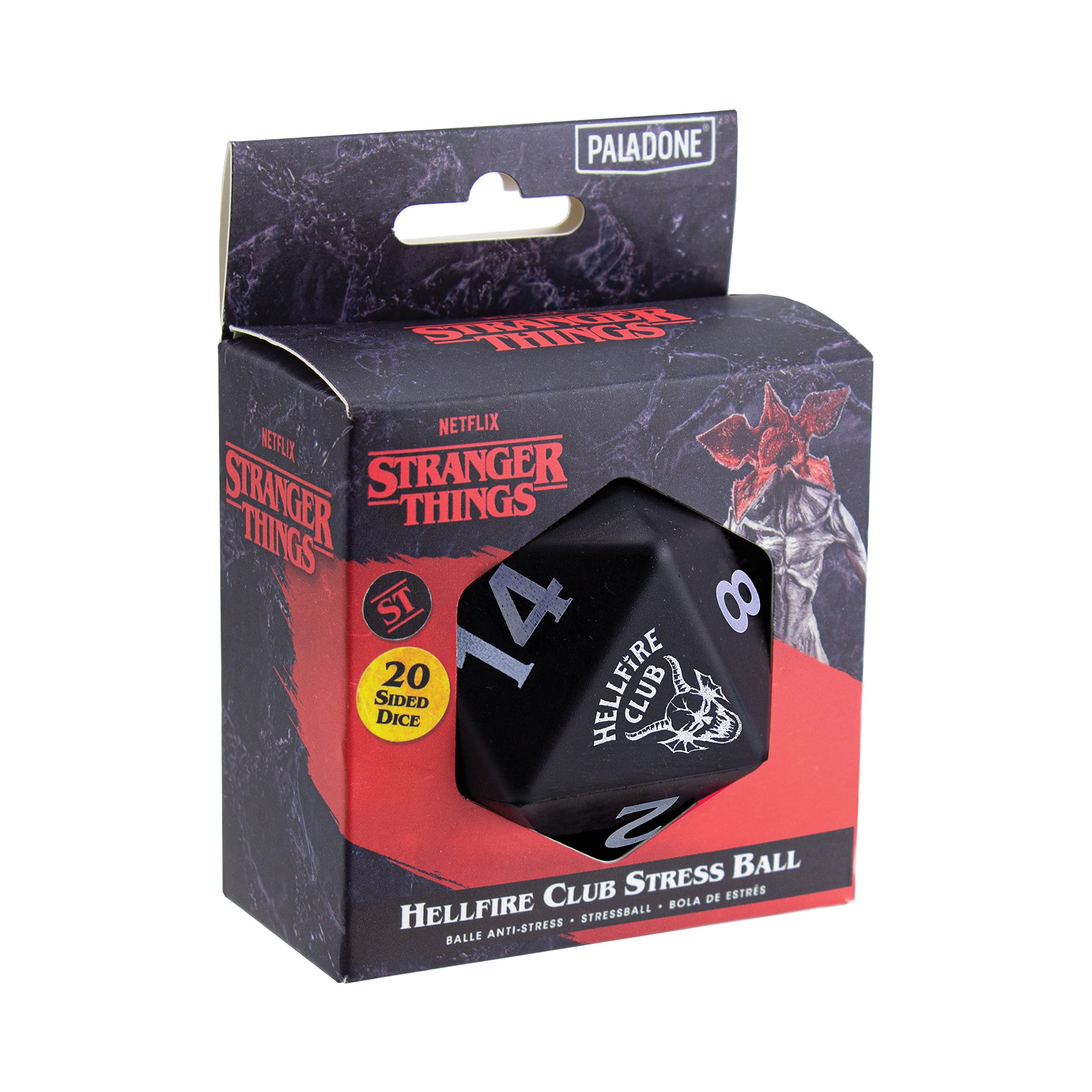 Paladone Stranger Things Hellfire Club Dungeons and Dragons Dice Stress Ball | Sensory Grip Strengthener Horror Movie Merchandise