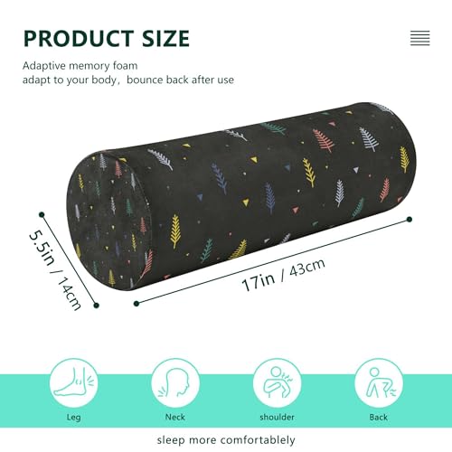 JUNZAN Forest Spruce Bolster Pillow Covers Bedding Essentials Round Neck Roll Pillow Outdoor Round Pillows for Lumbar Support Pillow for Couch Neck Back Cushion