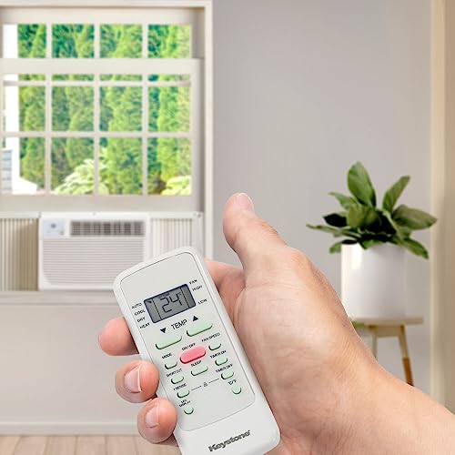 Keystone 12,000 BTU 230V Window-Wall Air Conditioner & 11,000 BTU Heater with Smart Remote Control, Window AC and Heater with Dehumidifier Function for Medium Sized Rooms up to 550 Sq.Ft.