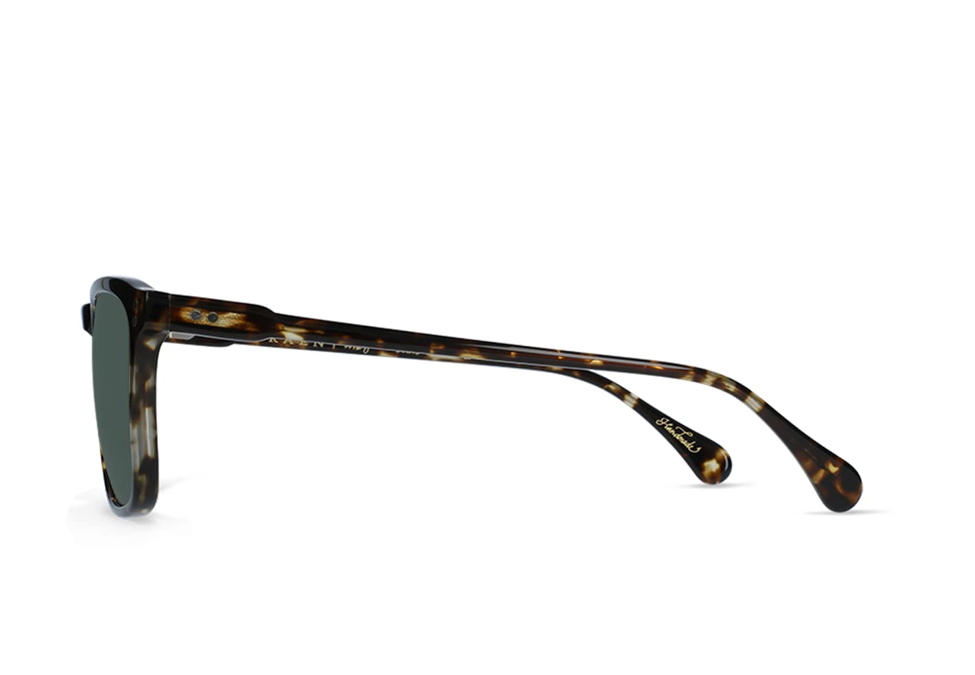 RAEN Eyewear - Men’s Wiley Sunglasses - Lightweight Square Sunglasses with UVA and UVB Protection - Brindle Tortoise/Green Polarized - 54