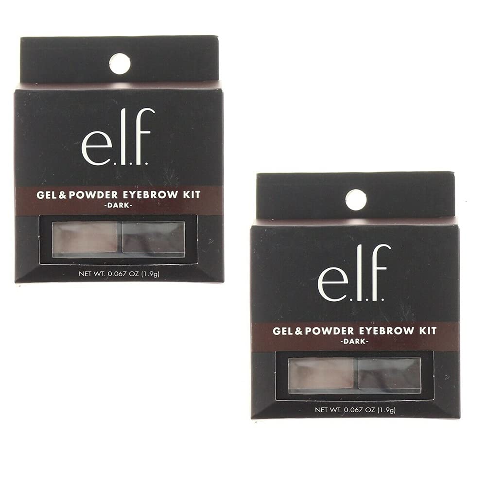 Pack of 2 e.l.f. Gel & Powder Eyebrow Kit, Dark 813032