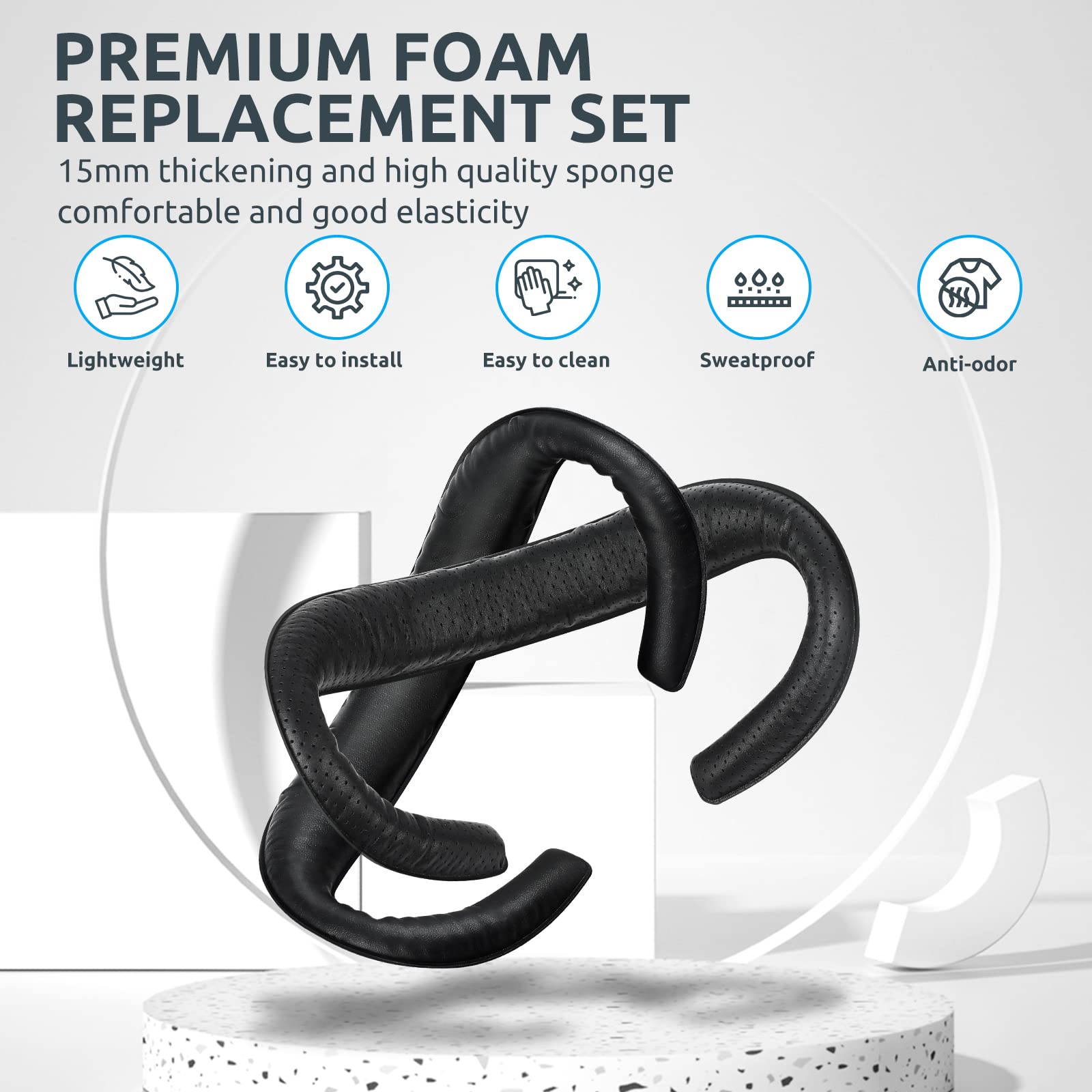 NVNV VR Face Cover Cushion for Oculus Quest 2 , Anti-fogging Facial Interface with Lens Protector , Nose Pad, Sweat-Proof Foam Cushion, VR Accessories Compatible with Meta Quest 2 Headset