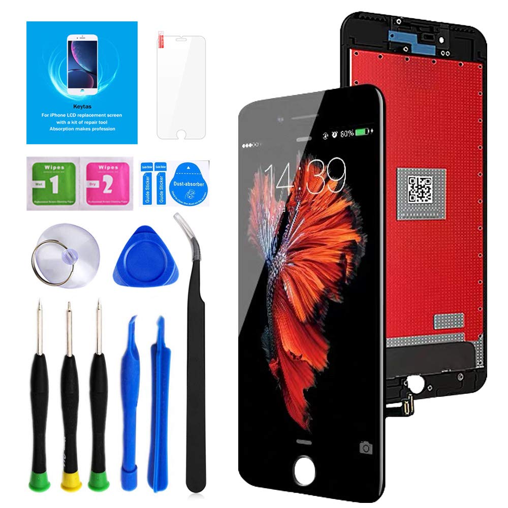 Keytas for iPhone 11 Screen Replacement Kit 5.8 Inch LCD for iPhone 11 3D Display Touch Screen Digitizer Full Assembly with Tools Kit+ Screen Tempered Protector+ Waterproof Frame Adhesive