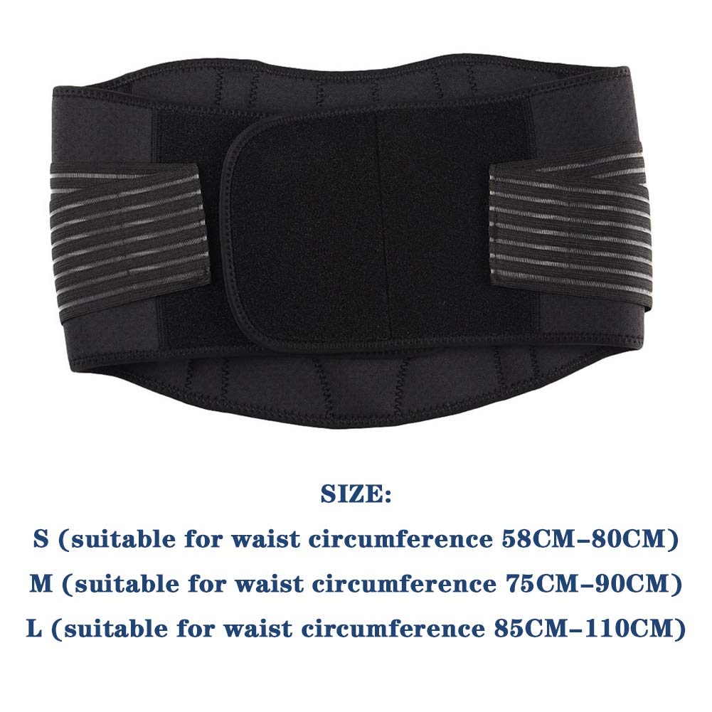 LSRRYD Premium Back Support Belt Lower Back Brace Lumbar Support Belt for Pain Relief and Injury Prevention Sciatica Scoliosis Or Herniated Disc (Size : L)
