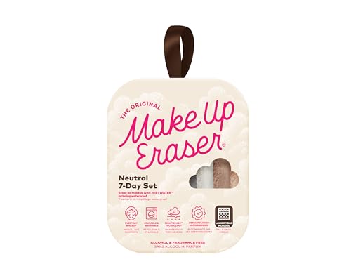 MakeUp Eraser, 7-Day Set, Erase All Makeup With Just Water, Including Waterproof Mascara, Eyeliner, Foundation, Lipstick, and More, Neutrals, 7 ct.