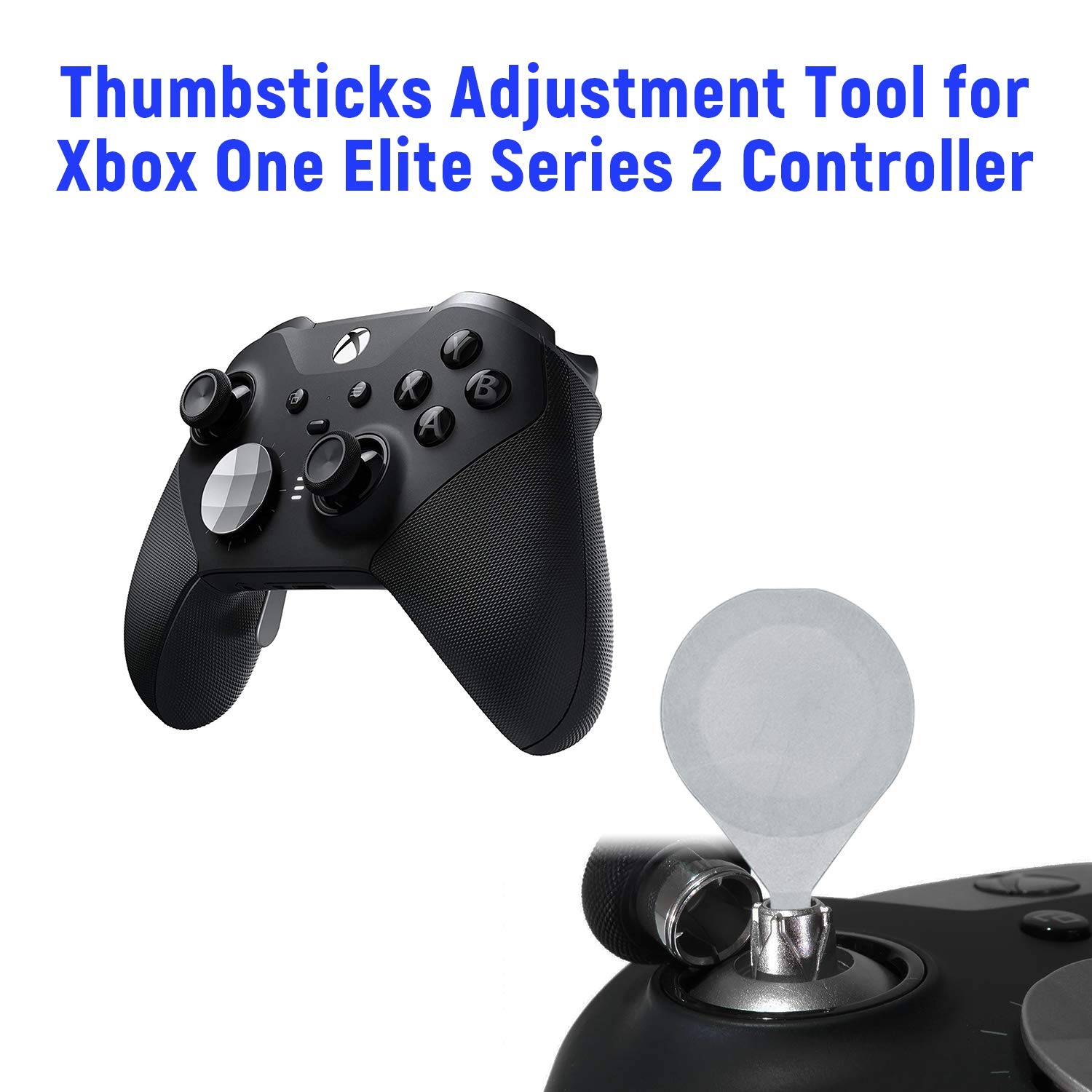 Mcbazel 13 in 1 Metal 6 Swap Thumbsticks Joysticks, 4 Trigger Paddles, 2 D-pads with Adjustment Tool and Carry Case for Xbox One Elite Series 2 Controller - Silver