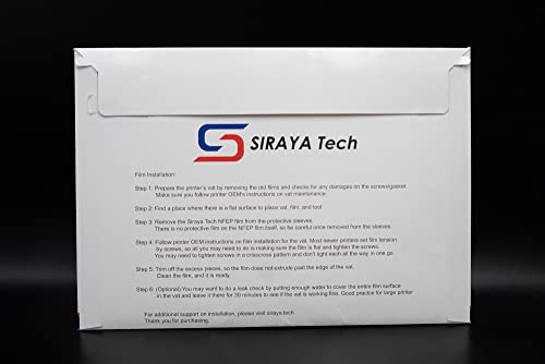 Siraya Tech 2 Pcs NFEP Film - A4 Size (210 X 297mm) Better Durability Fewer Layer Lines Accurate Print Results Great for Resin Printing Better Performance Over FEP for LCD DLP 3D Printers