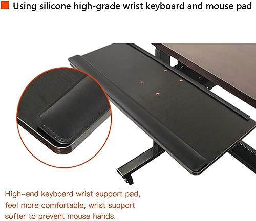 Keyboard Tray, Keyboard Platform Height Adjustable with Wrist Rest Rotating Keyboard Tray Under Desk Tilt Angle Adjustable Extendable Keyboard Drawers (Color : Beam Section, Size : 75cm)