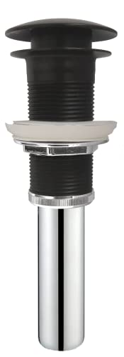 Kraus KVF-1400MB-PU-10MB Indy Single Handle Vessel Bathroom Faucet and Pop Up Drain, Matte Black