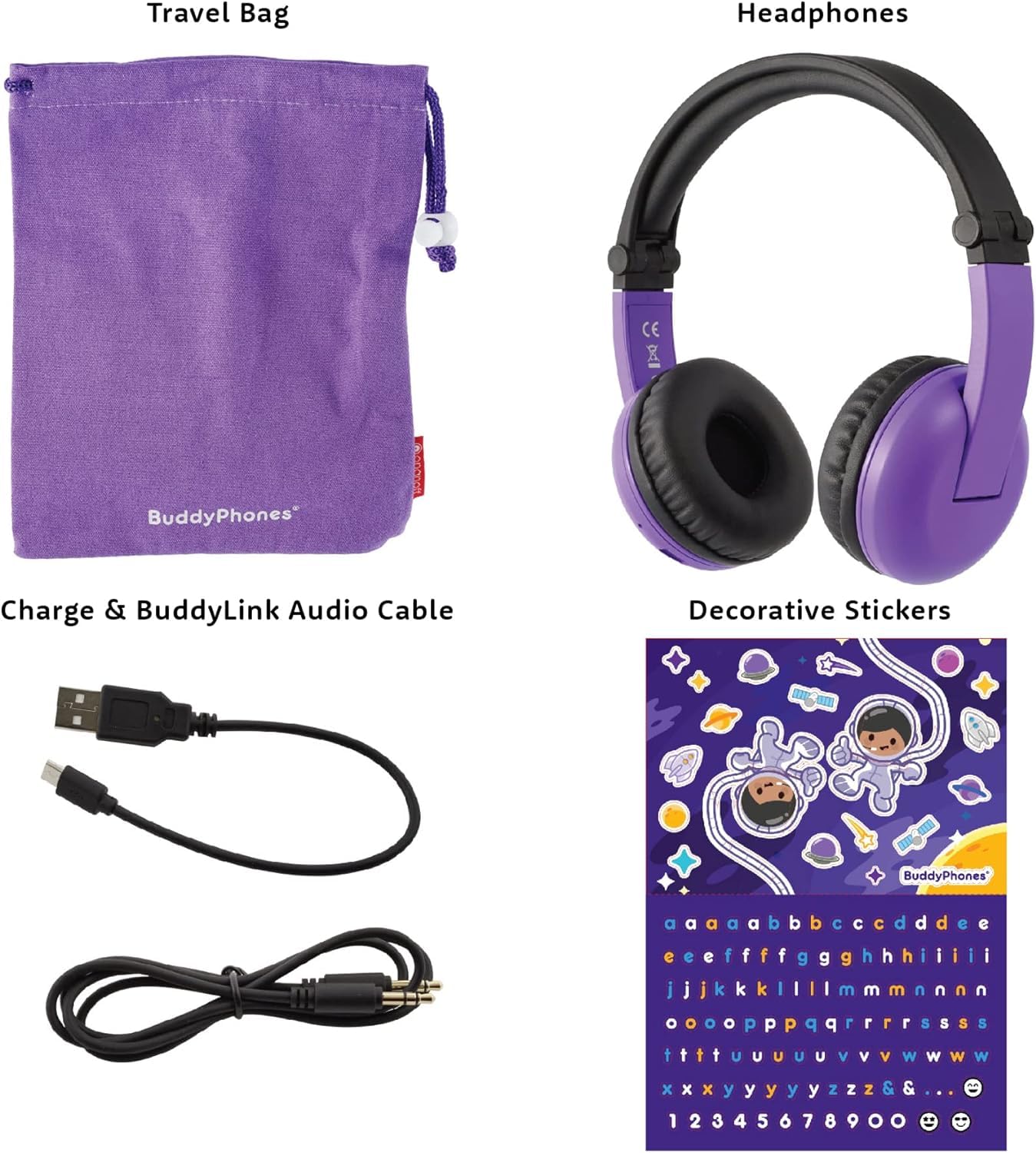 Kids Tablet Bundle: Includes Amazon Fire HD 8 Kids tablet | 64 GB | Purple & Made for Amazon, Kids Bluetooth Headset Ages (3-7) | Purple
