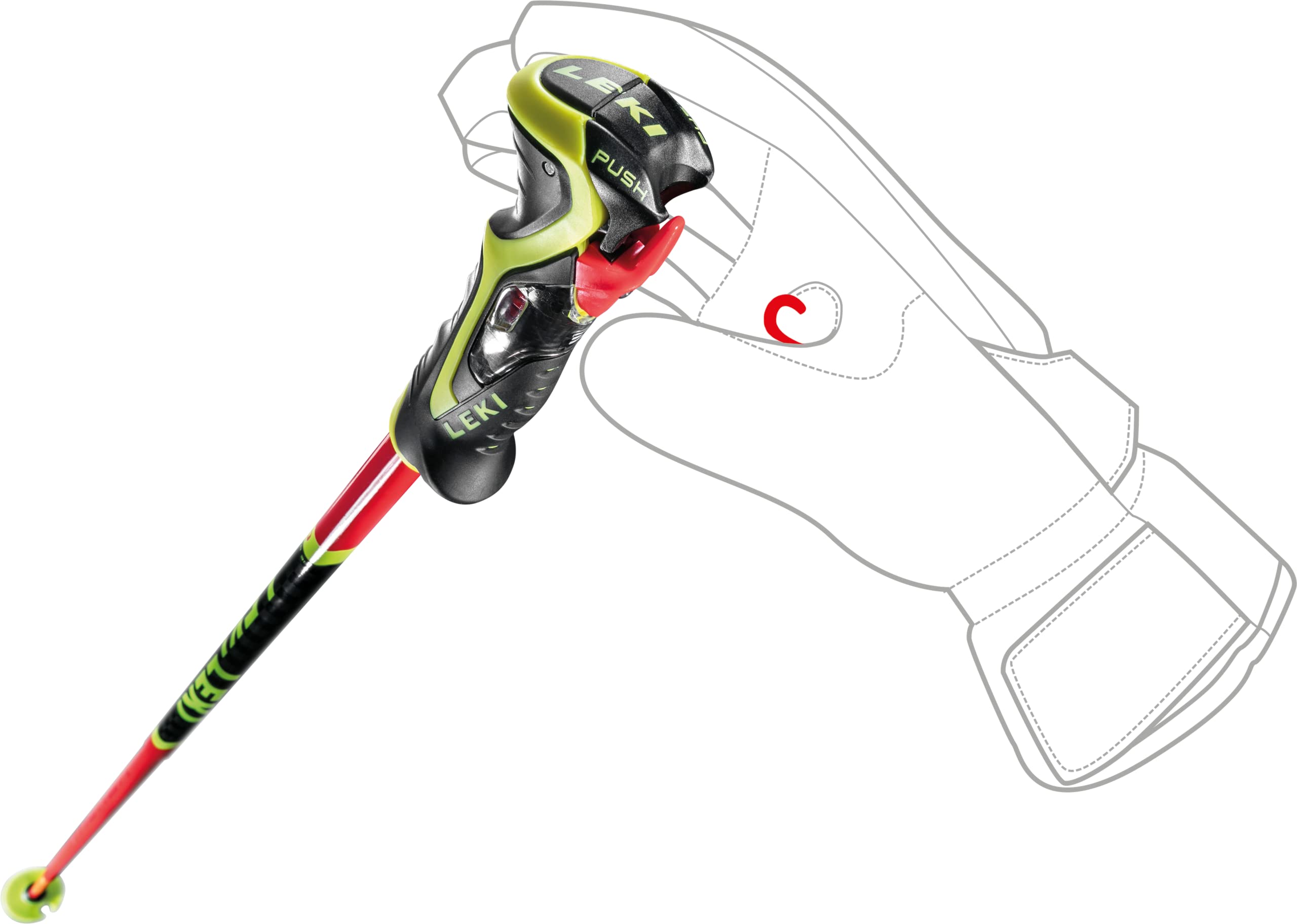LEKI Carbon 14 3D Ski Pole Pair - Women's 110