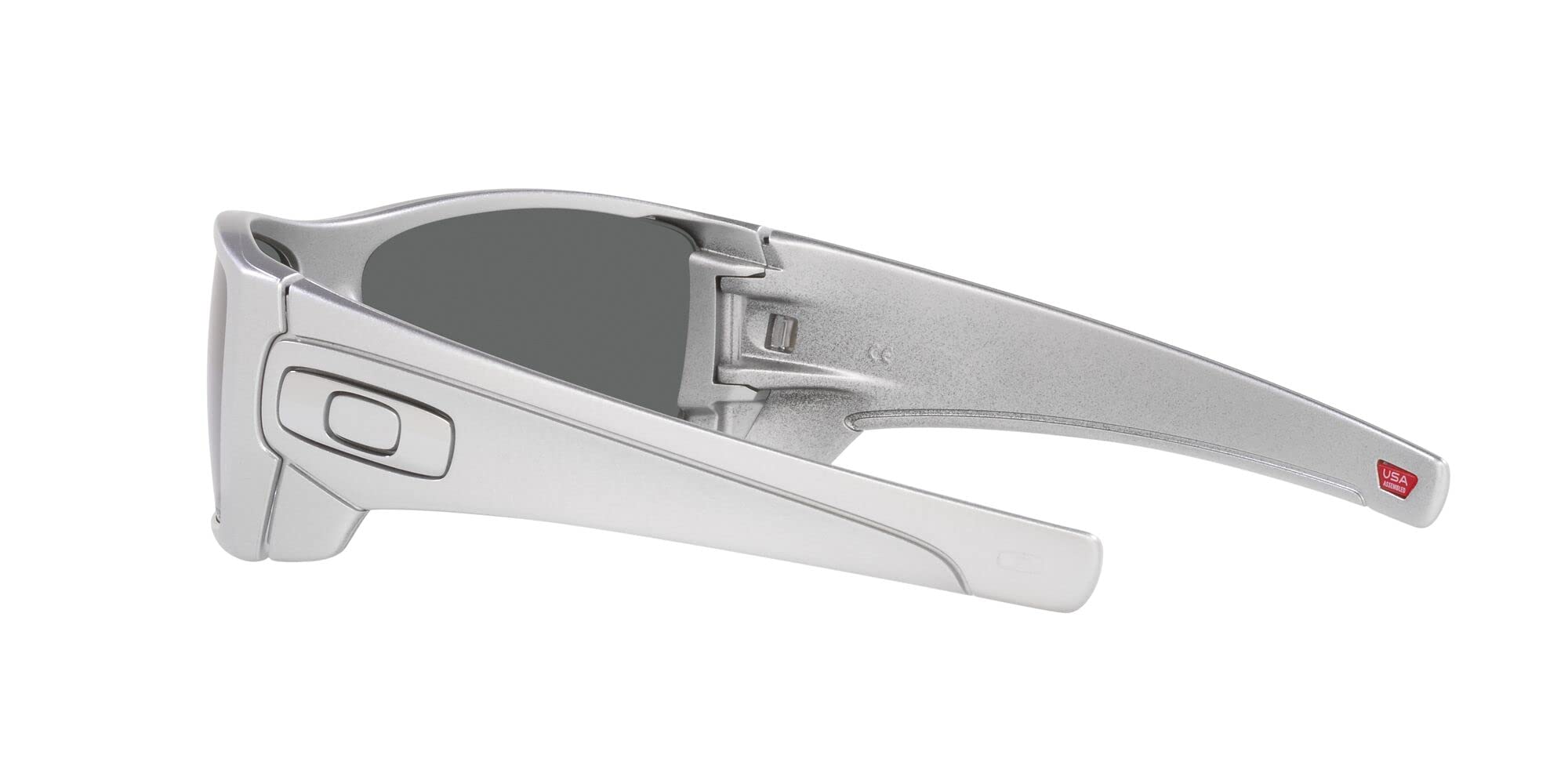 Oakley Men's OO9101 Batwolf Rectangular Sunglasses, X Silver/Prizm Black Polarized, 27 mm