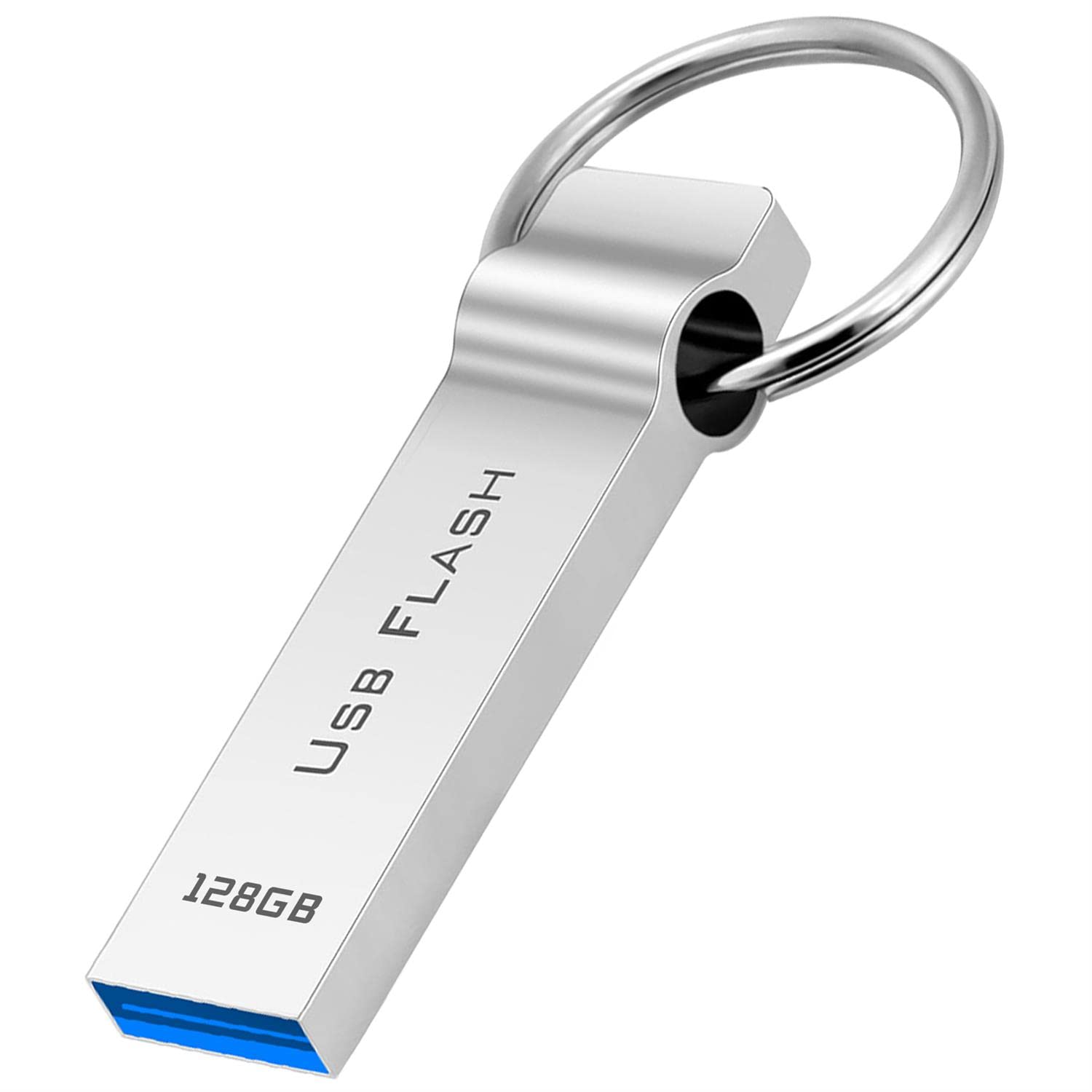 USB Flash Drive 128 GB, blesswed USB Drive Thumb Drive Metal Memory Stick Waterproof Jump Drive Portable Flash Drive for PC Laptop Computer (128GB)