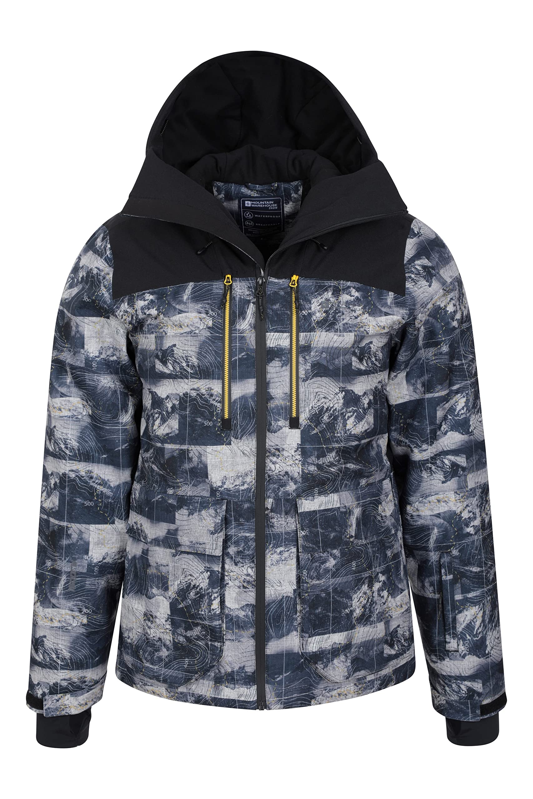 Mountain Warehouse Drayton Mens Waterproof Padded Ski Jacket - Breathable, Taped Seams, Warm & Cosy Navy 4X-Large