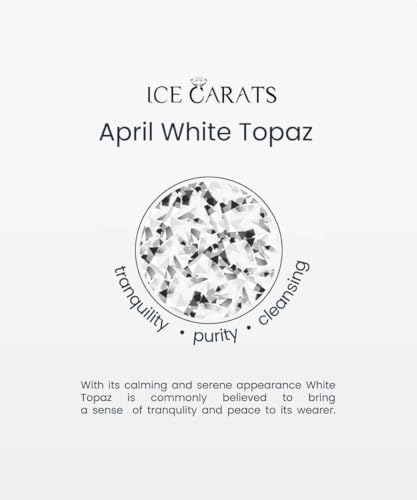 IceCarats 10K Yellow Gold White Topaz Ring Gemstone Band April Birthstone Jewelry Size 7.00