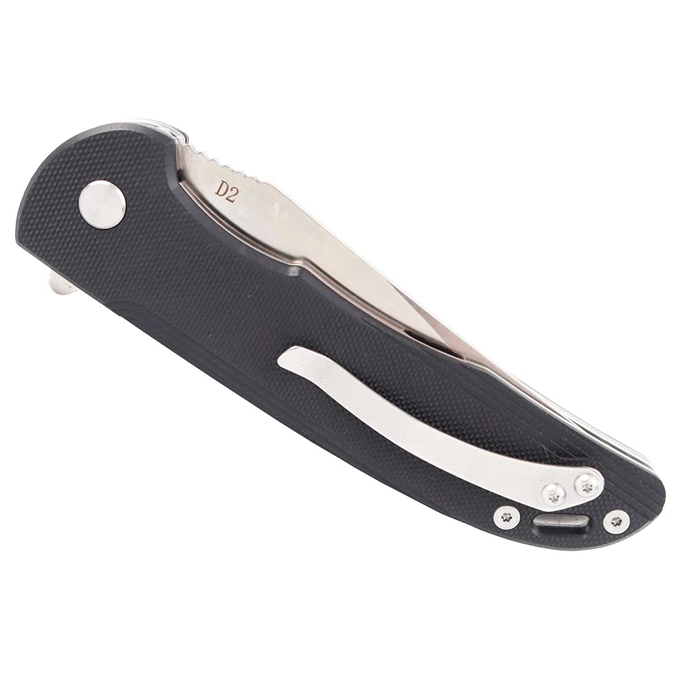 MASALONG kni216 Quick-opening folding outdoor survival tactical knife D2 steel, G10 handle