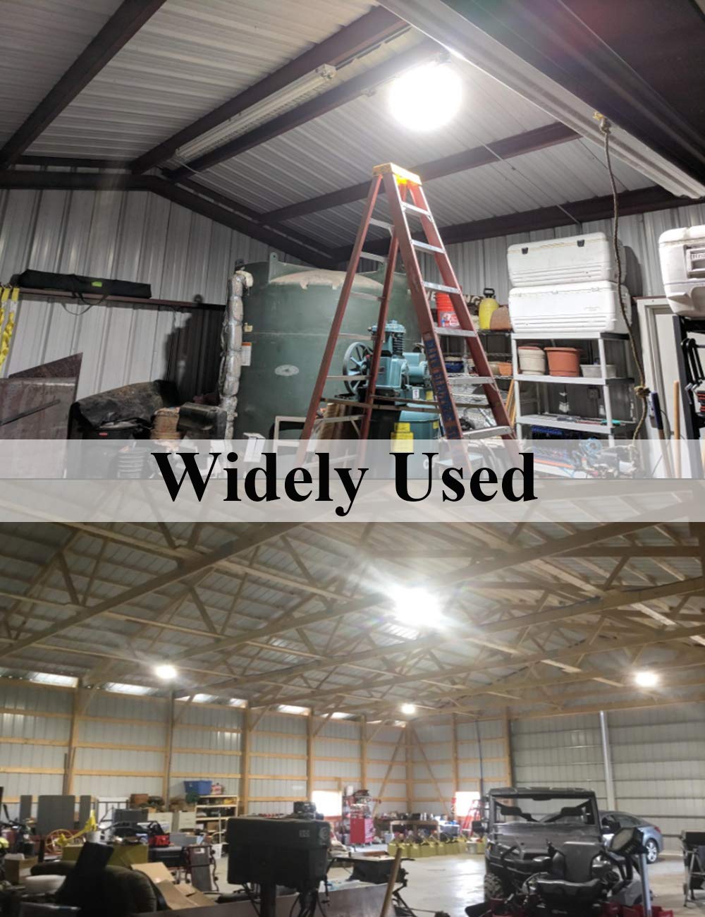 Kekeou High Bay Light, UFO Light, LED High Bay Light, 100W UFO Light, Super Bright, Waterproof IP66 10000LM, Light for Workshop, Warehouse, Factory