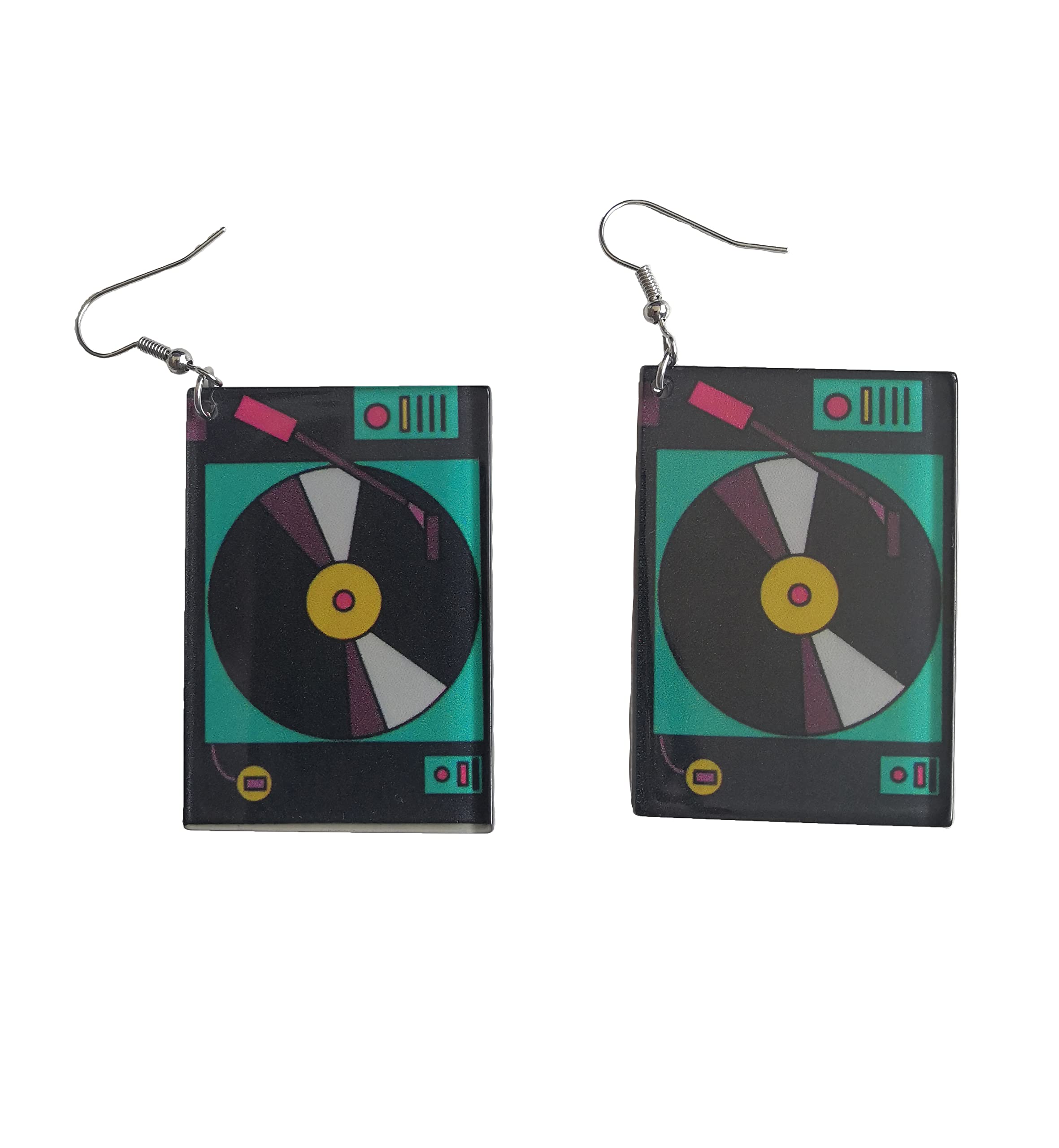 MIAIULIA Vinyl Record Earrings 1950's/80's Retro Music Earrings DJ Earrings Jewelry (Disco Record)