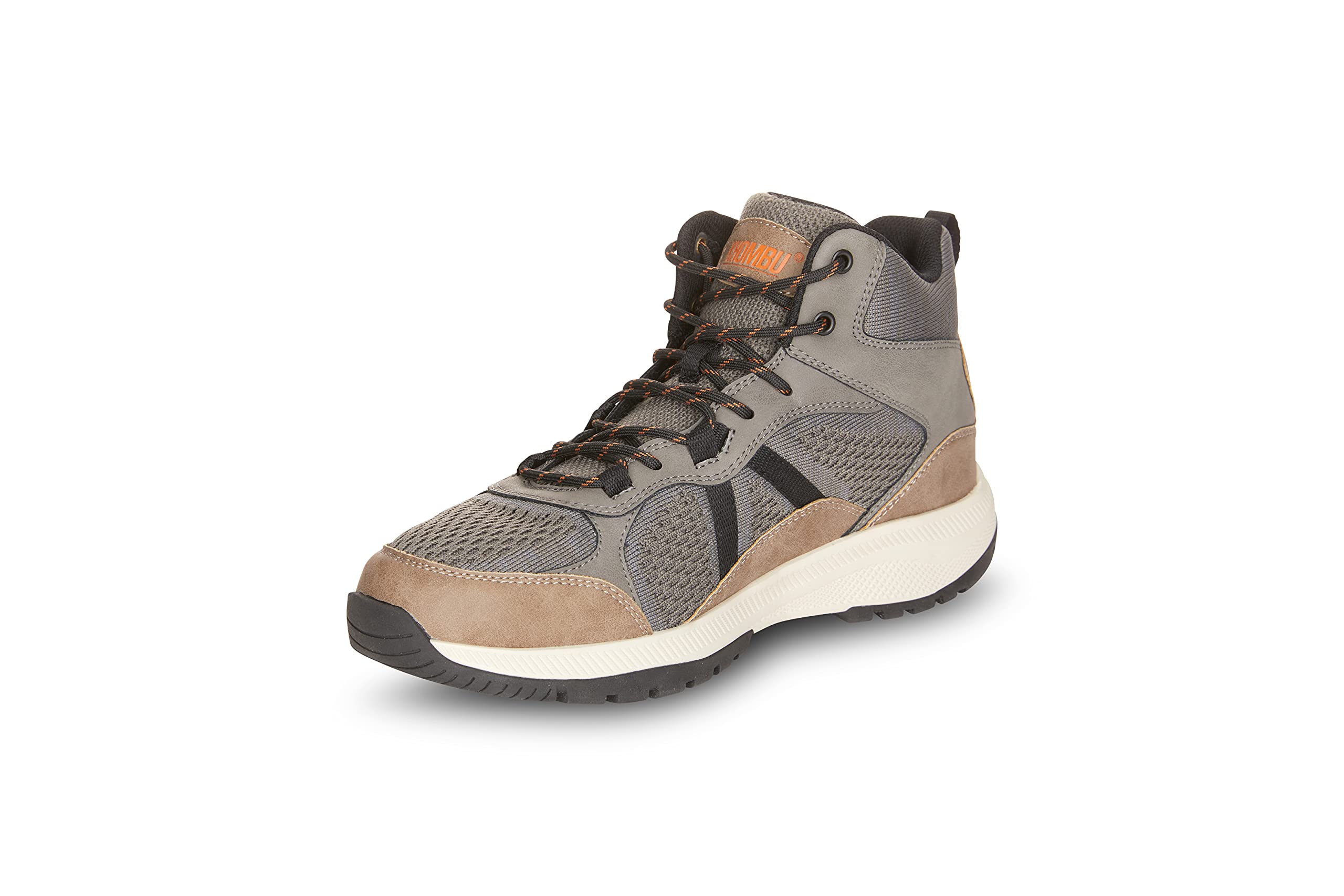 KHOMBU Hiking Boots (Wasabi 2) Water Resistant Shoes for Men with Laces, Taupe, 9