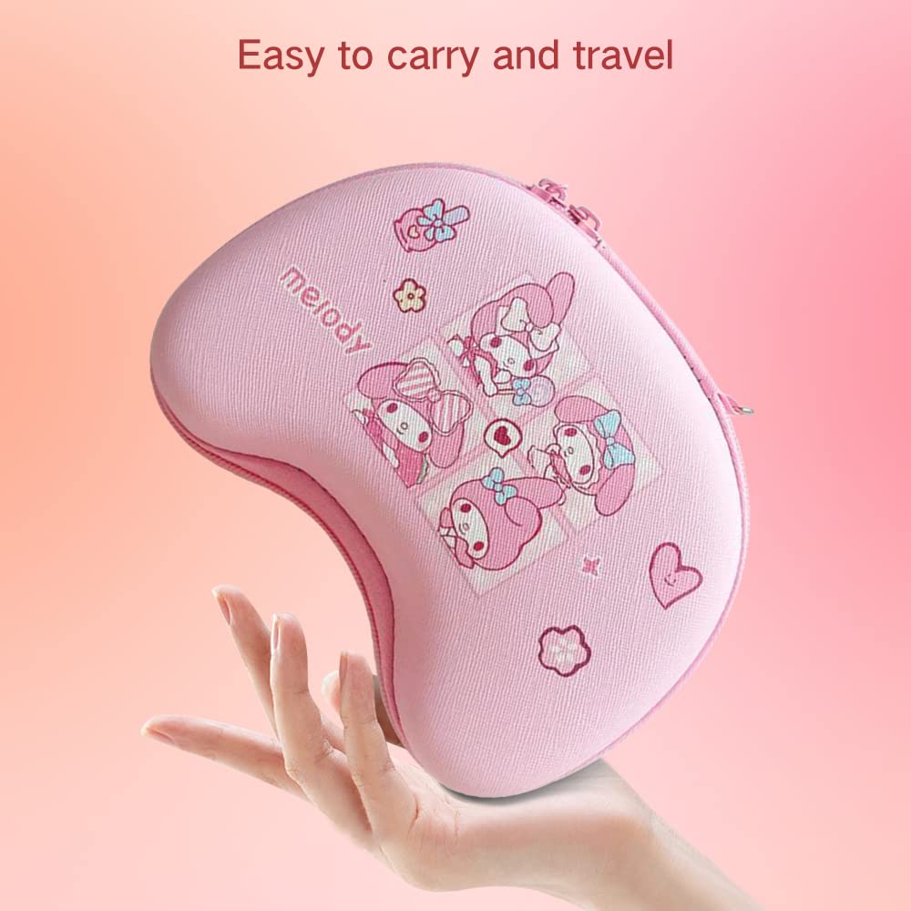 PERFECTSIGHT Controller Travel Case for Playstation 5 Controller, PS5, PS4, Switch Pro, Switch OLED and Xbox Controller, Heavy Duty Protective Cover Hard Carrying Controller Case - Cute Rabbit