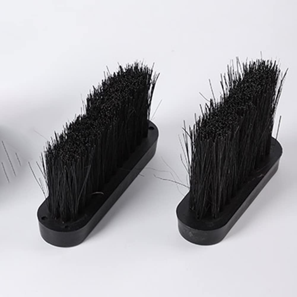 NIGHTKIST 2PCS Oblong Fireplace Brush Replacement Head Spare Bench Hearth Cleaning Brush Head Refill Fireplace Broom for Companion Sets